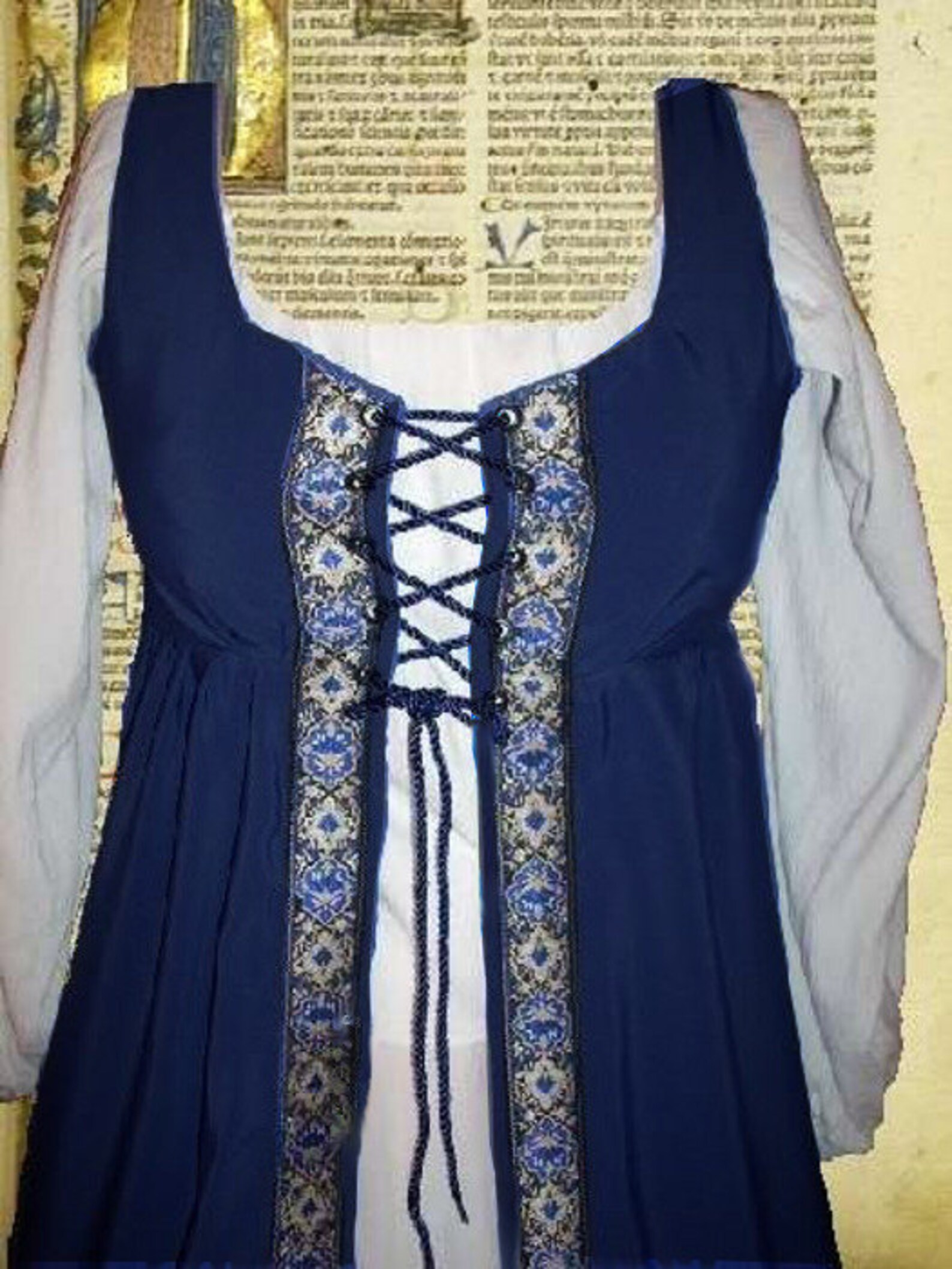 Renaissance Gown Medieval Costume SCA Garb Front-lacing Irish - Etsy