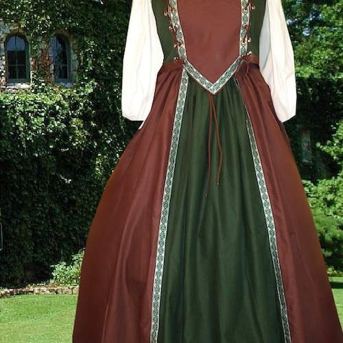 Medieval Costume Renaissance Gown SCA Garb Midnight Silver - Etsy