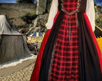 Celtic Clan Tartan Gown Medieval Costume Scot Irish Plaid SCA | Etsy