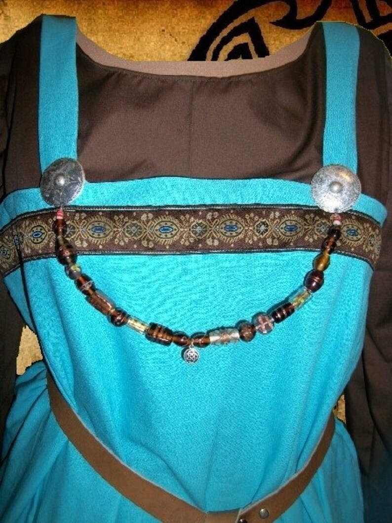 SCA Garb Norse Viking Medieval Blue Linen Blend Chocolate - Etsy