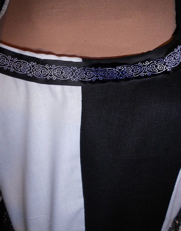 Medieval Dress Renaissance Gown SCA Garb Linen Bl Authentic | Etsy