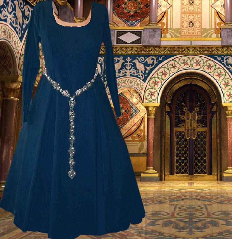 Renaissance Costume Medieval Gown 6 Gore Kirtle SCA Garb Choice Colored ...
