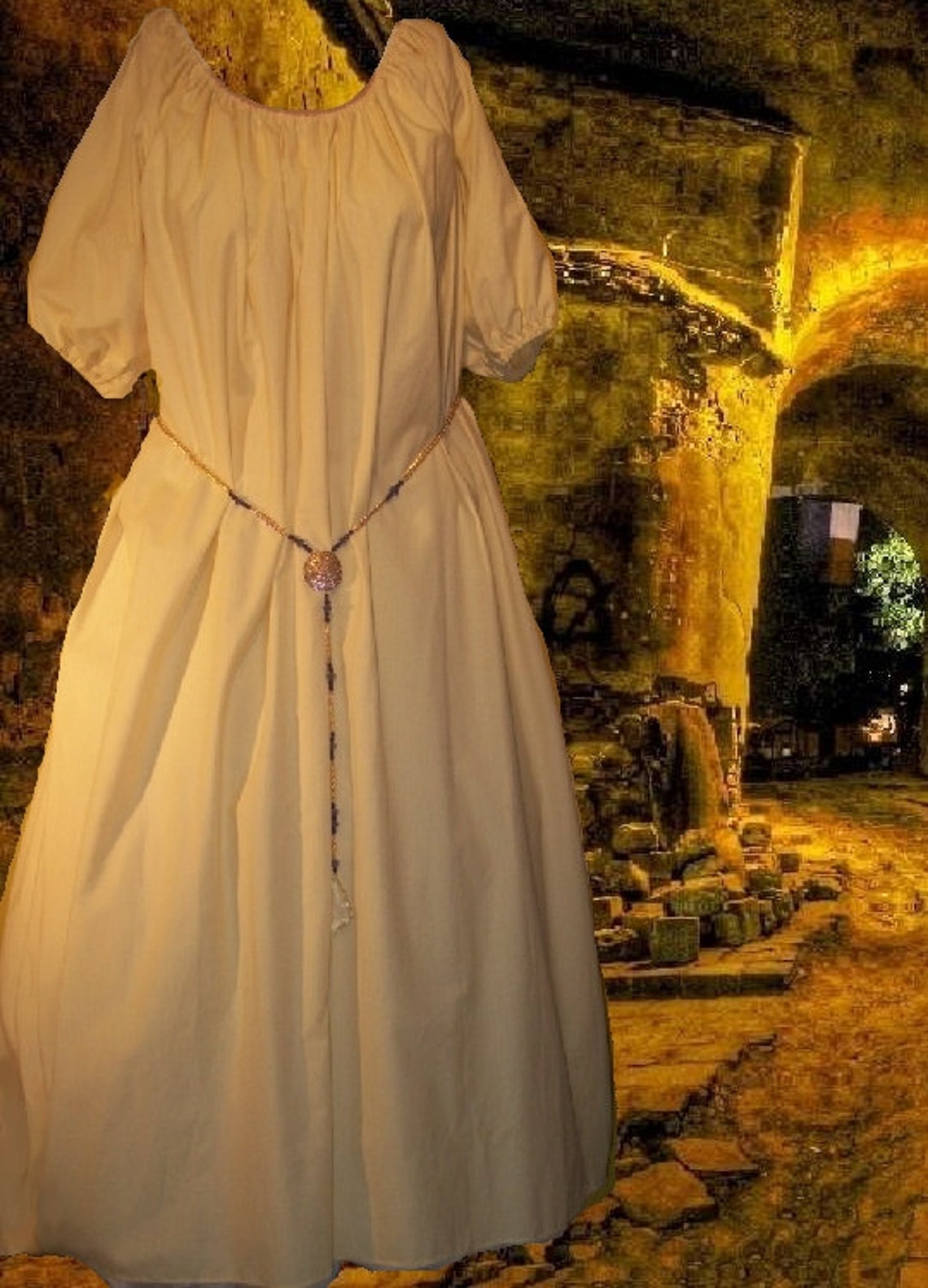 Renaissance Faire Chemise Medieval Undergown SCA Garb Petticoat Cotton ...