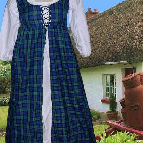 Renaissance Gown Medieval Costume Celtic Kelly Merchant Class - Etsy
