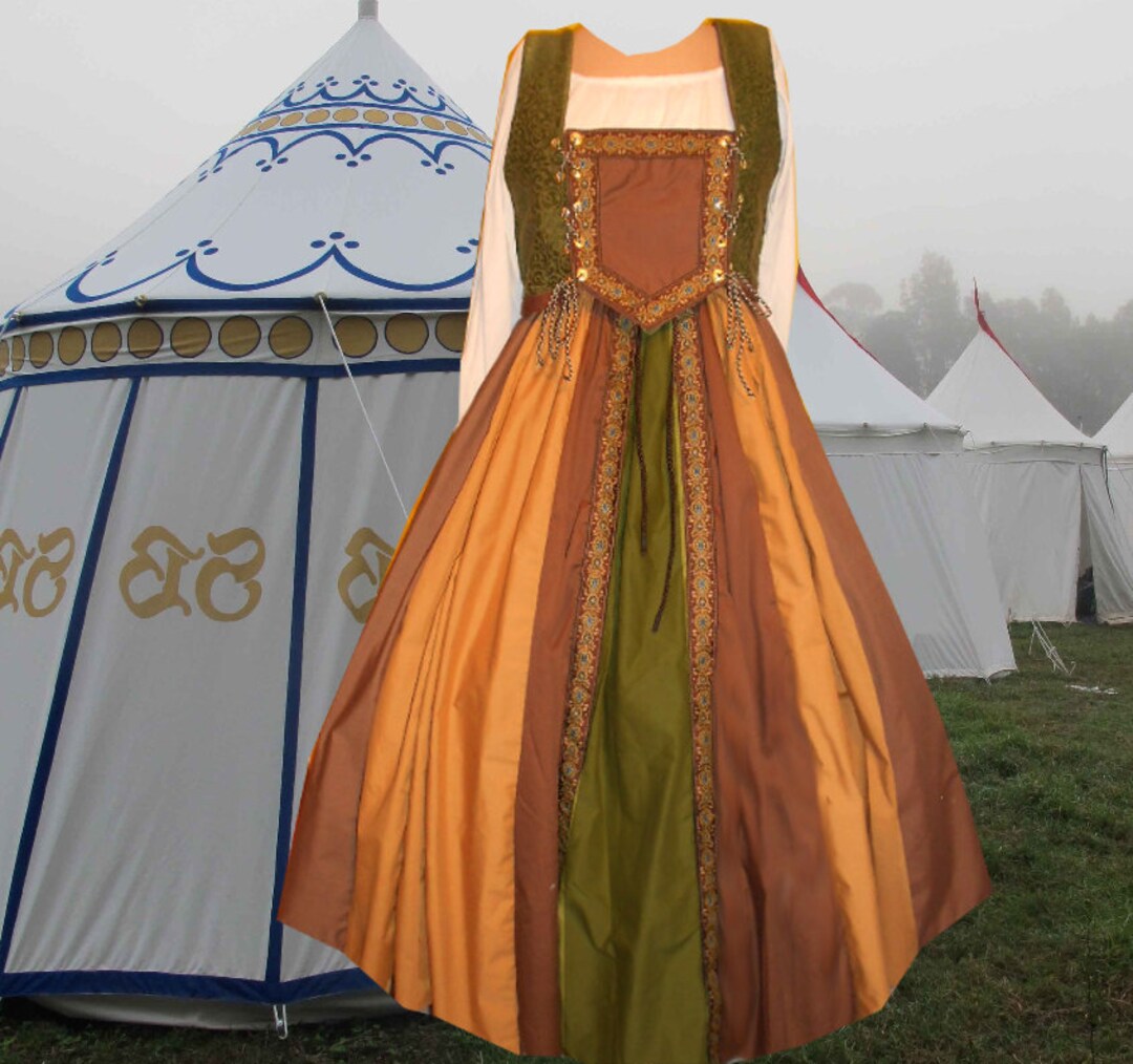 Renaissance Gown SCA Garb Medieval Costume Tudor Style 2pc Bi-lacing ...