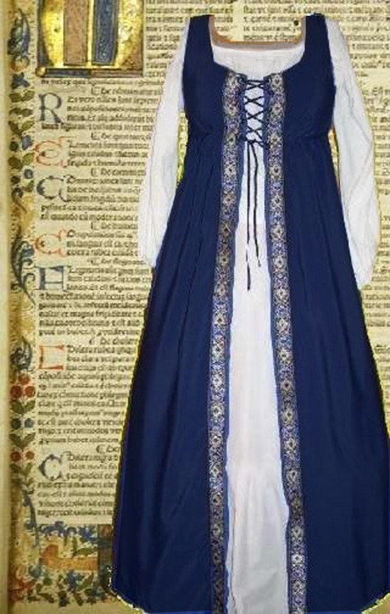 Renaissance Gown Medieval Costume SCA Garb Front-lacing Irish - Etsy