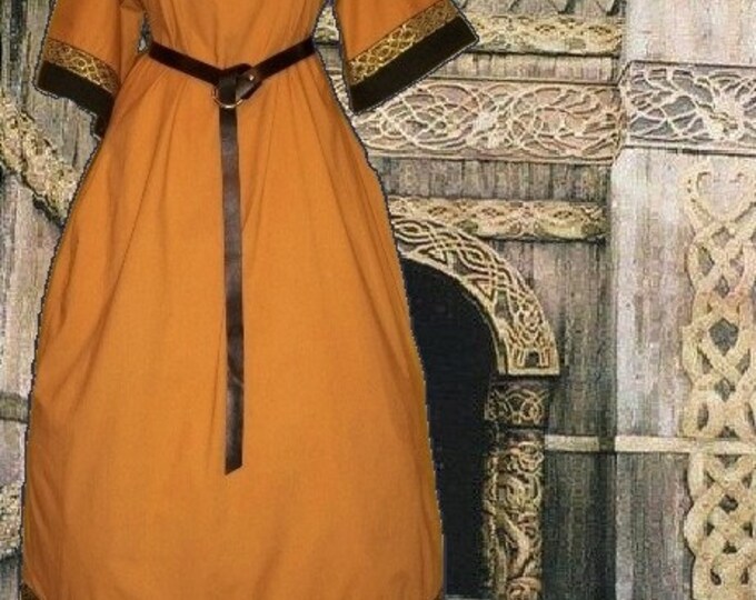 SCA Garb Tunic Gown Medieval Mead Midnight Cotton Renaissance Costume ...
