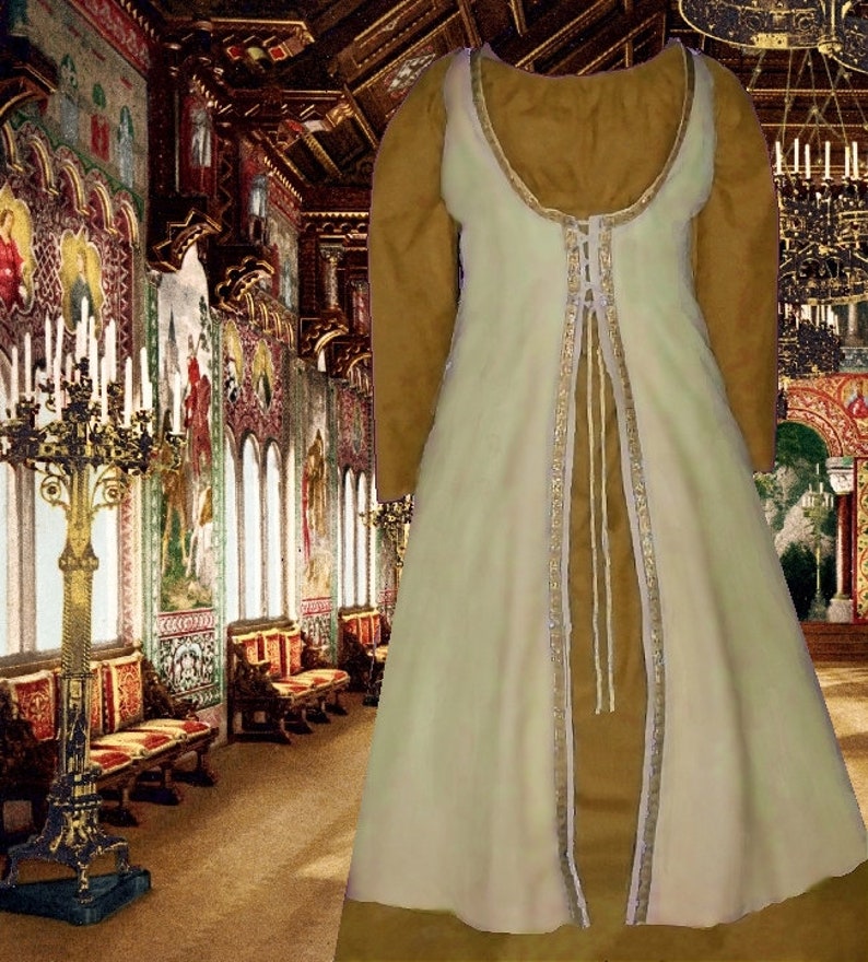 Renaissance Costume Medieval Gown SCA Garb CUSTOM_COLOR_CHOICE Frtlacng ...