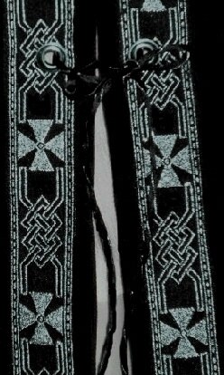 Irish Scottish Costume Medieval Gown Celtic SCA Garb B&W Tartan Plaid ...