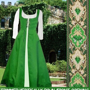 Renaissance Costume Medieval Gown SCA Garb CUSTOM_COLOR_CHOICE Frtlacng ...