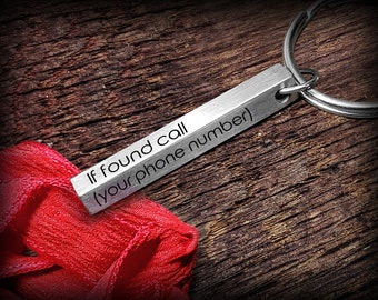 If Found Keychain - Etsy