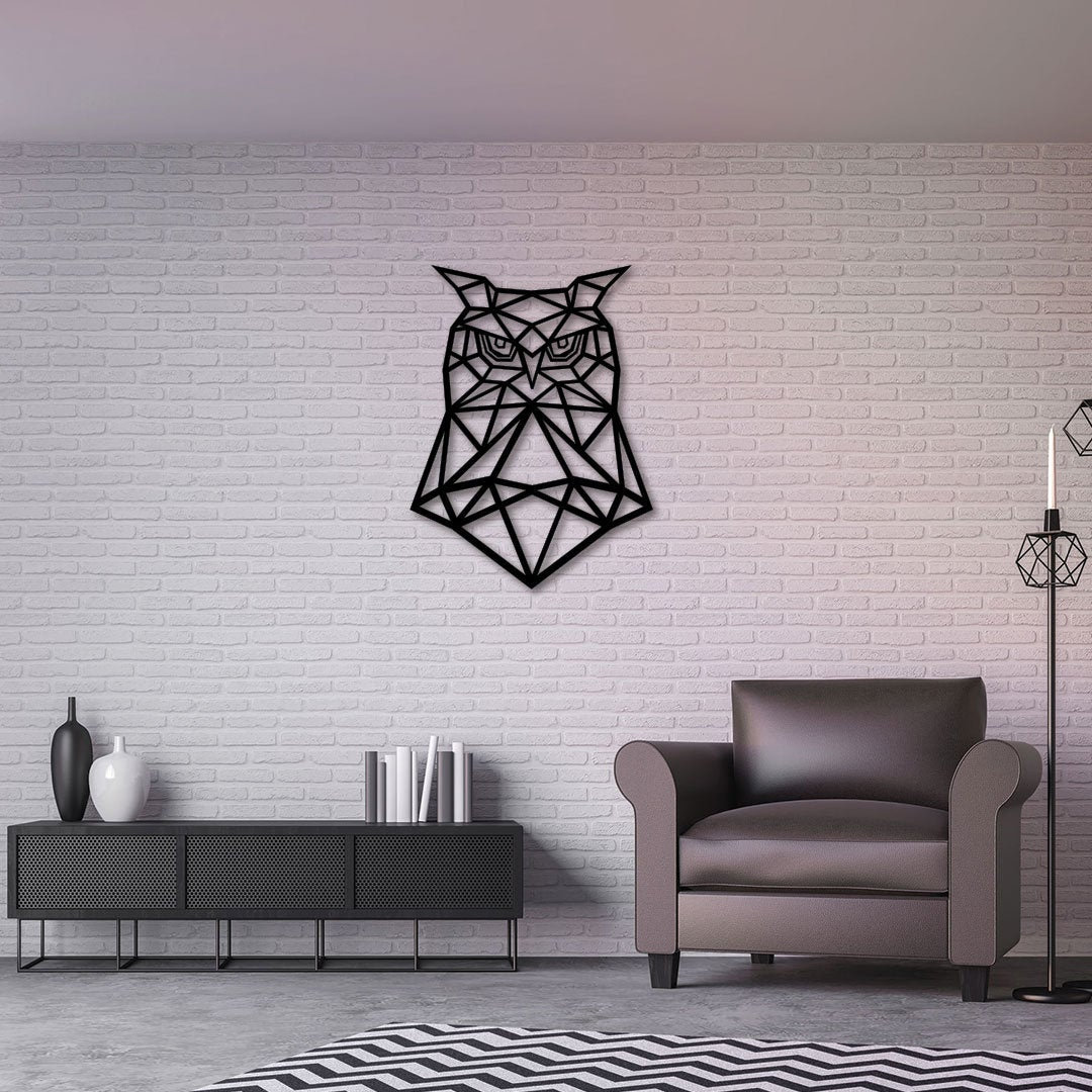 Owl Geometric Wood Wall Art Owl Wall Decor Wood Wall Decor Kid's Room ...