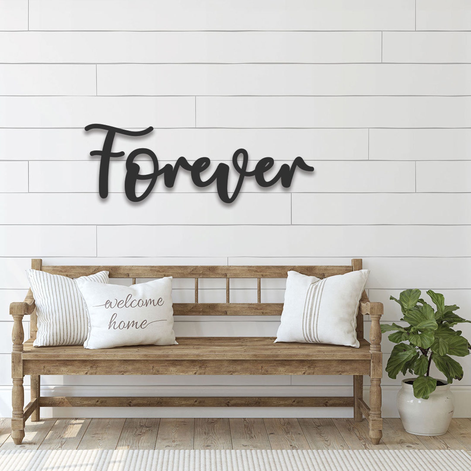 Forever Sign / Forever Cursive Word Sign / Word Wall Art / | Etsy