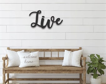 Live Cursive Sign - Etsy