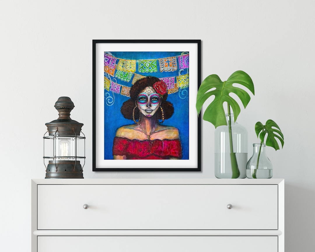 Day of the Dead Art, Sugar Skull Art, Dia De Muertos Art, Mexican ...