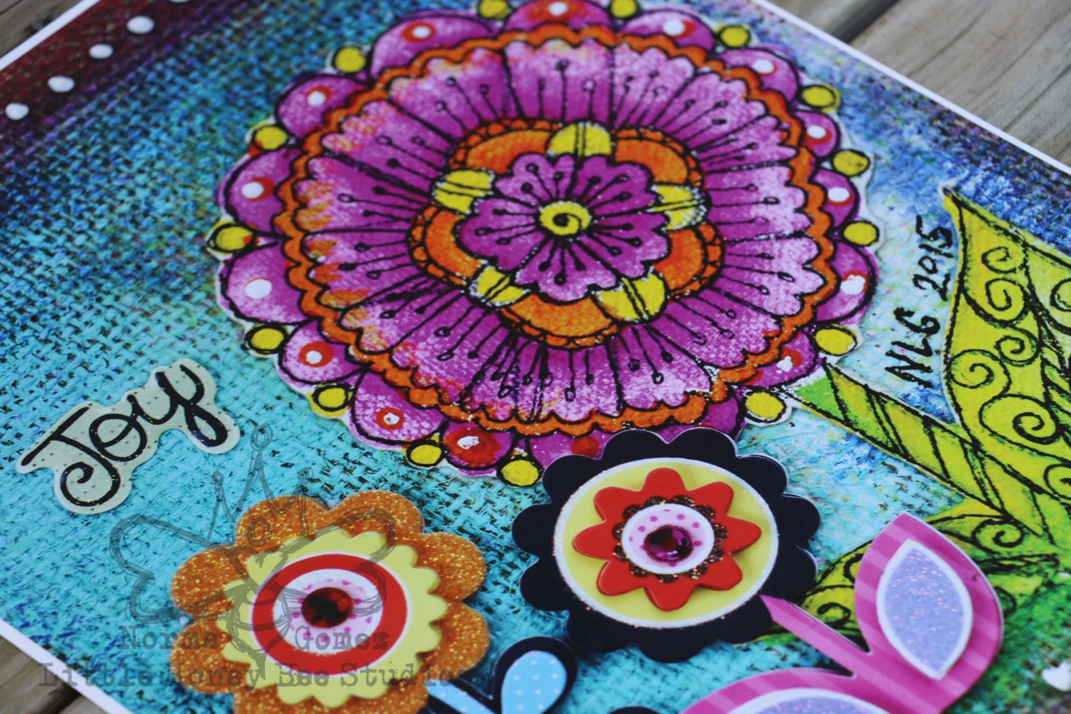 Joy Whimsical Art Print Whimsical Doodle Flower Art Flower - Etsy