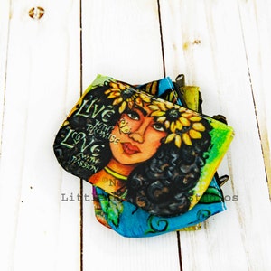 Bohemian Coin Purse, Bohemian Change Purse, Small Zipper Pouch, Credit ...