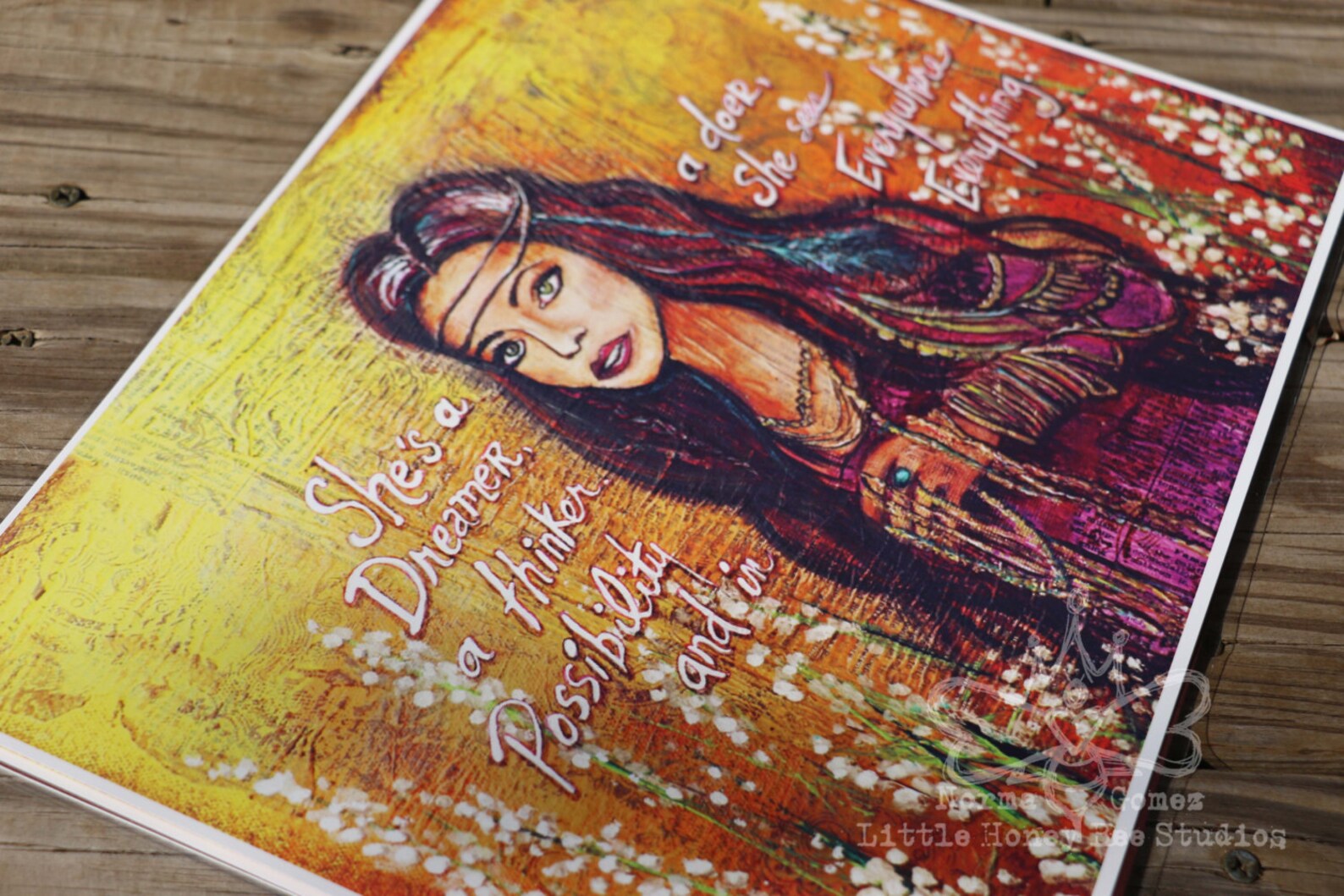 She's A Dreamer Gypsy Art Print Bohemian Art Bohemian | Etsy