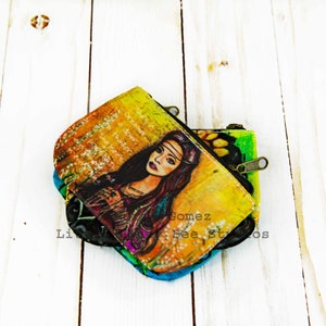 Gypsy Coin Purse, Bohemian Change Purse, Small Zipper Pouch, Credit ...