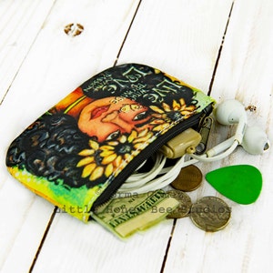 Bohemian Coin Purse, Bohemian Change Purse, Small Zipper Pouch, Credit ...