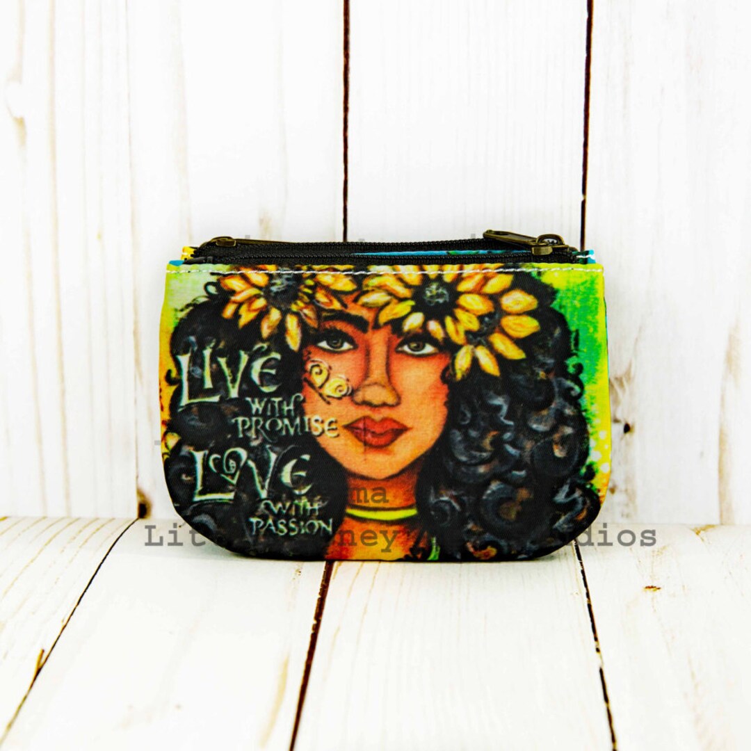 Bohemian Coin Purse, Bohemian Change Purse, Small Zipper Pouch, Credit ...