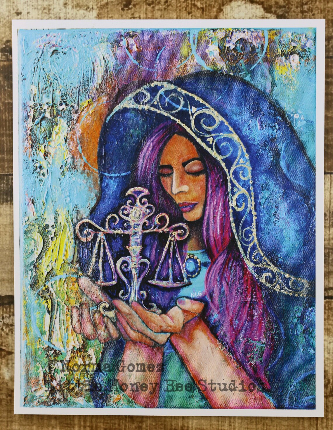 Justice Art Print Scales of Justice Wall Art Maiden of | Etsy