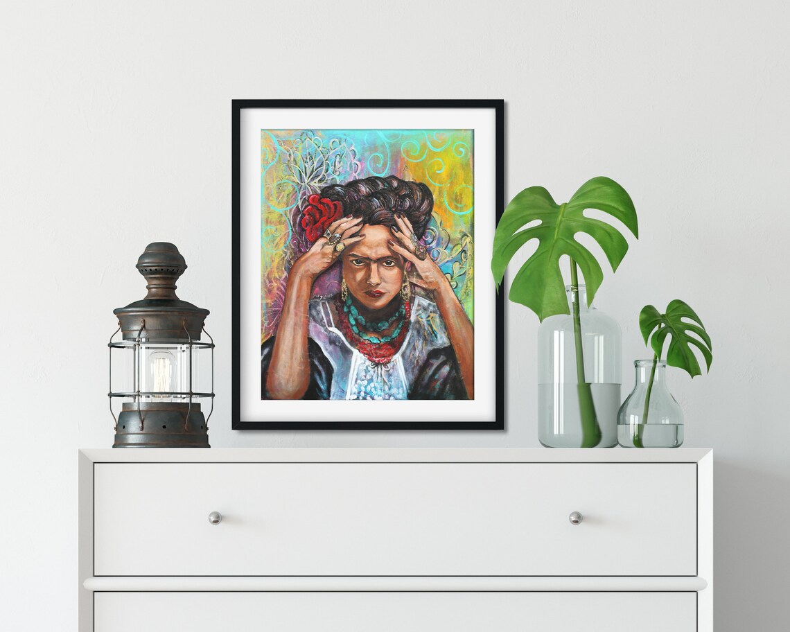 Frida Kahlo Art Print Frida Wall Decor Frida Illustration - Etsy