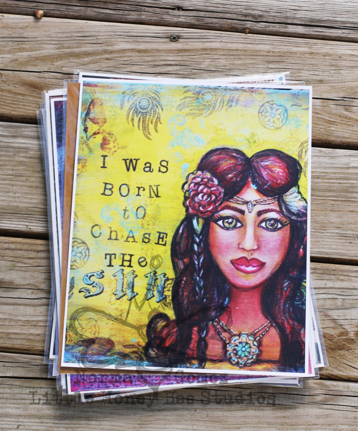 Chase the Sun Gypsy Art Print Gypsy Wall Decor Bohemian Home | Etsy