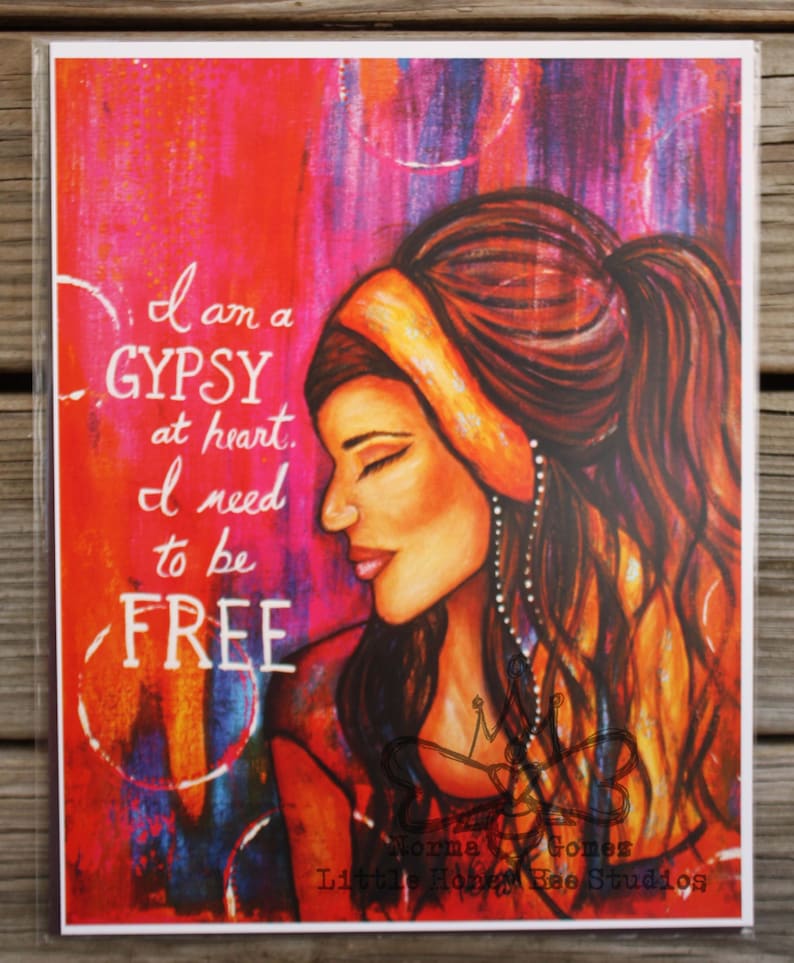 Gypsy Art Print Inspirational Art Bohemian Art Gypsy Wall - Etsy