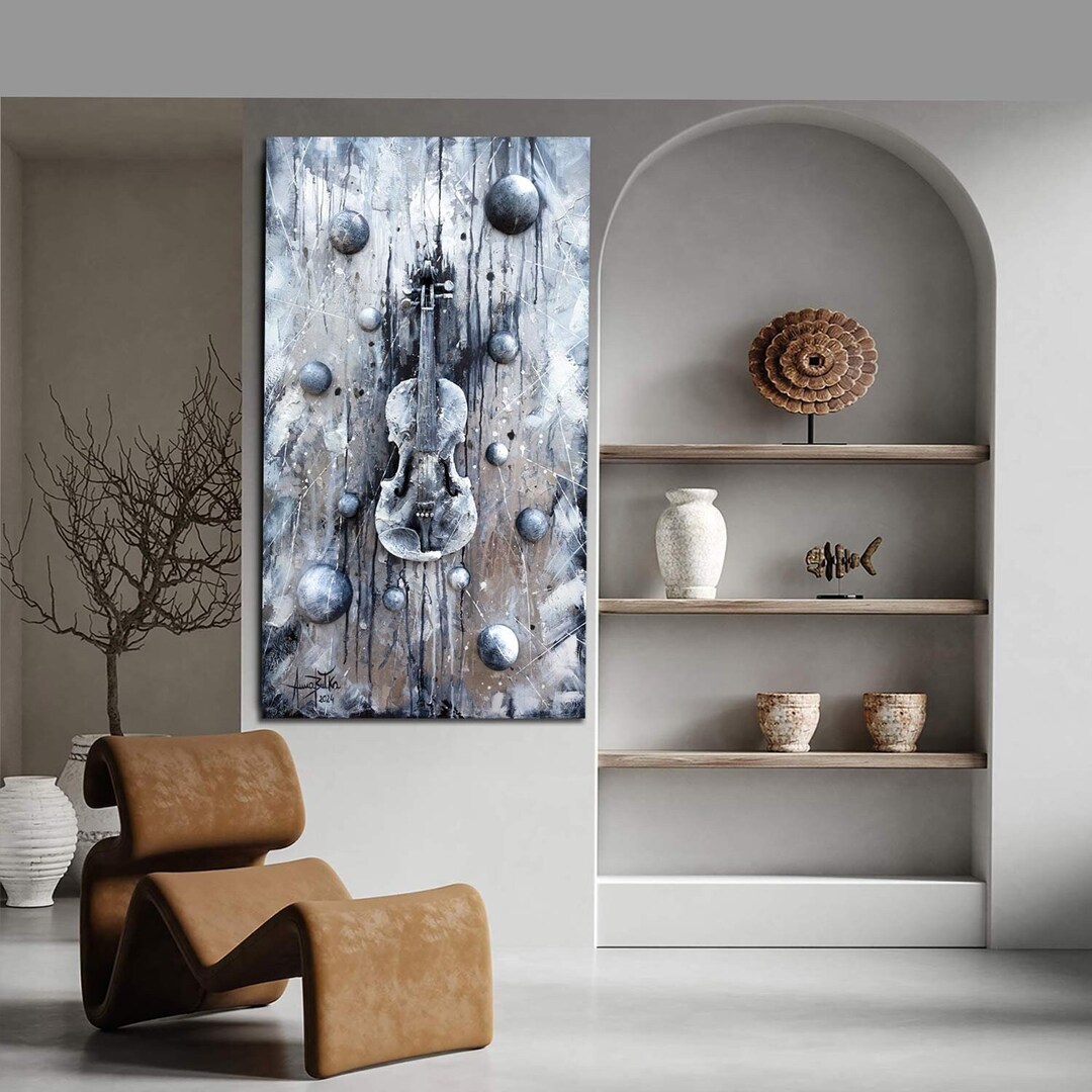 Silver Painting Acrylic Expensive Art Painting 3D Wall Decor Living ...