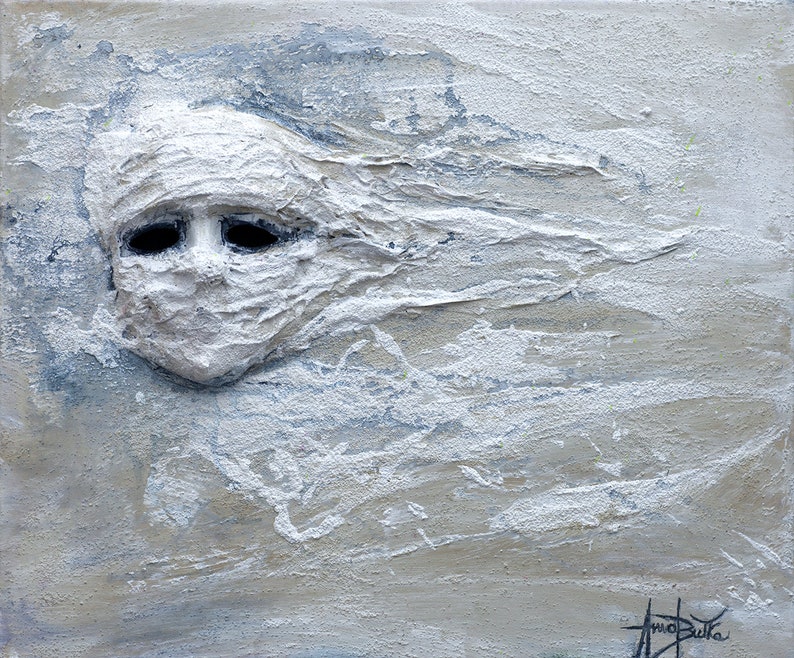 3D Wall Art Mask Textured Sculpture ABSTRACT PAINTING Acrylic - Etsy