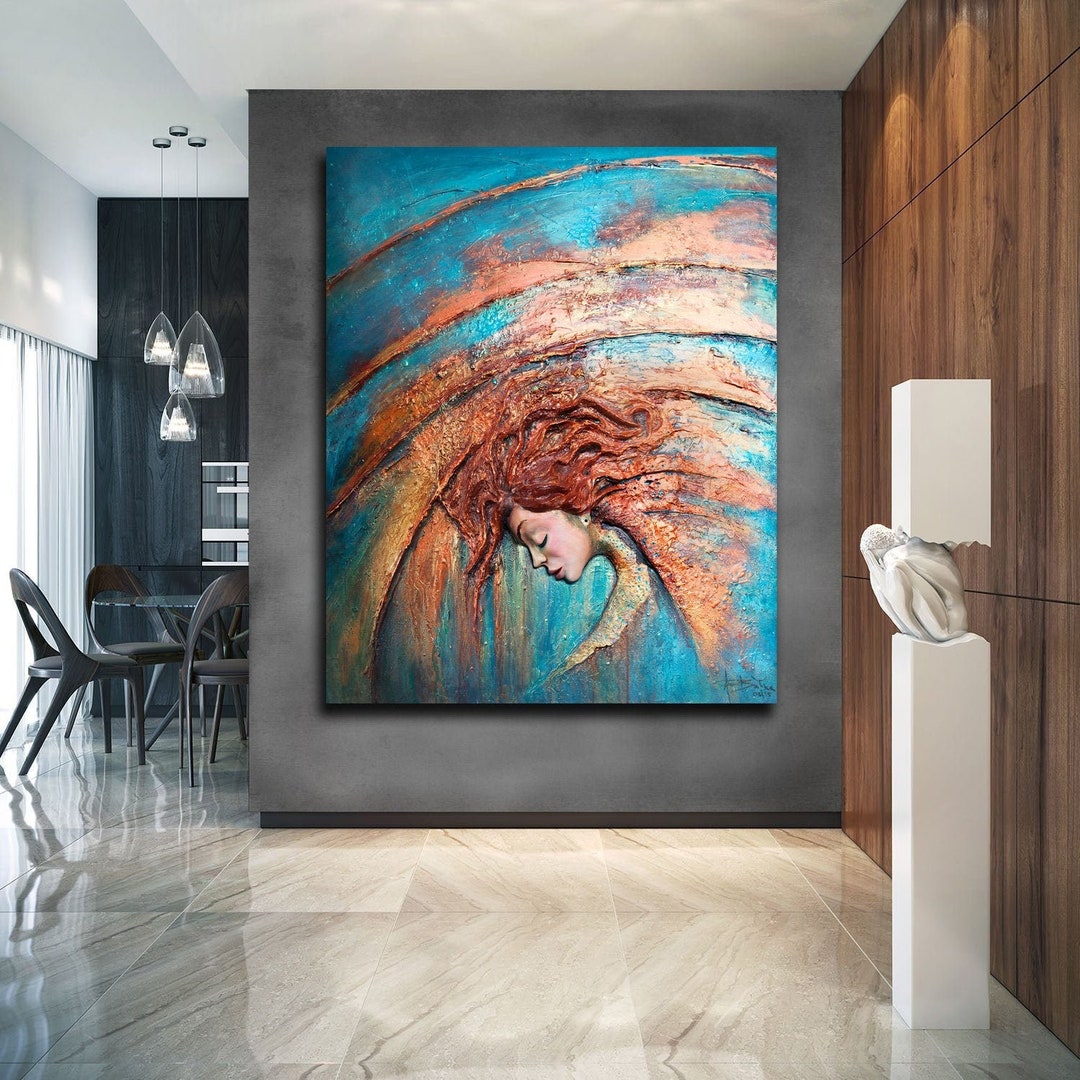 Ophelia 3D Wall Art Objects, Abstract Woman Relief Sculpture, Textured ...