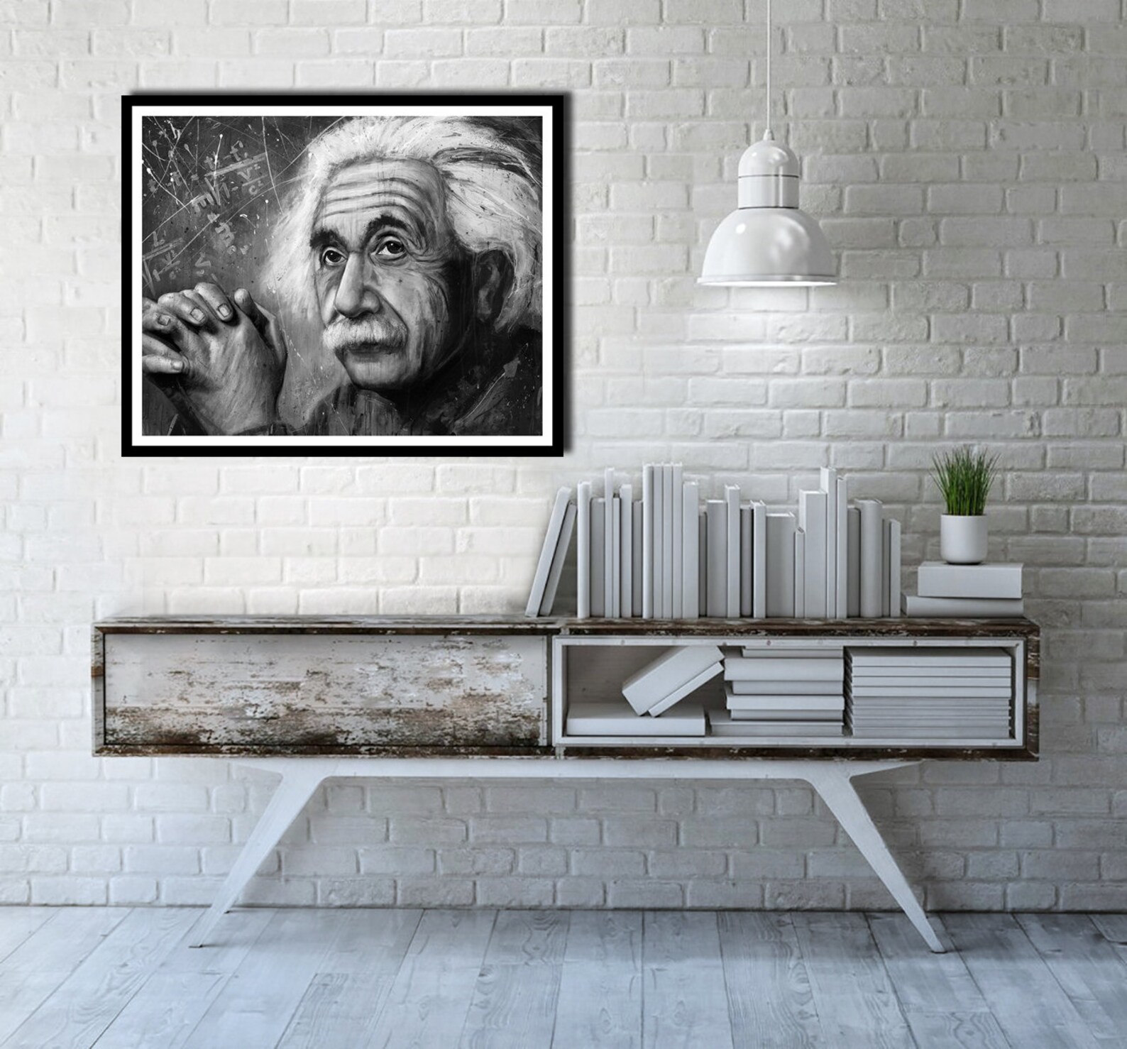 Albert Einstein Wall ART Print Portrait Painting Abstract - Etsy