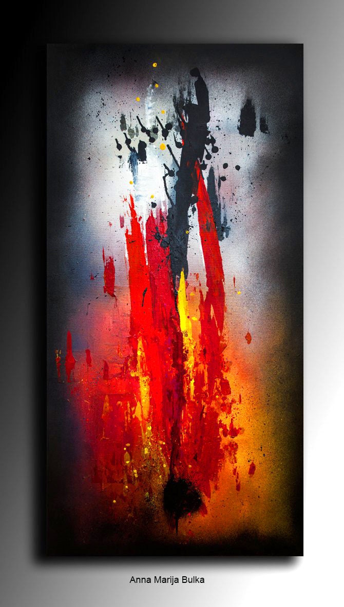 Fire Abstract Painting on Canvas Original Art Acrylic Painting - Etsy UK