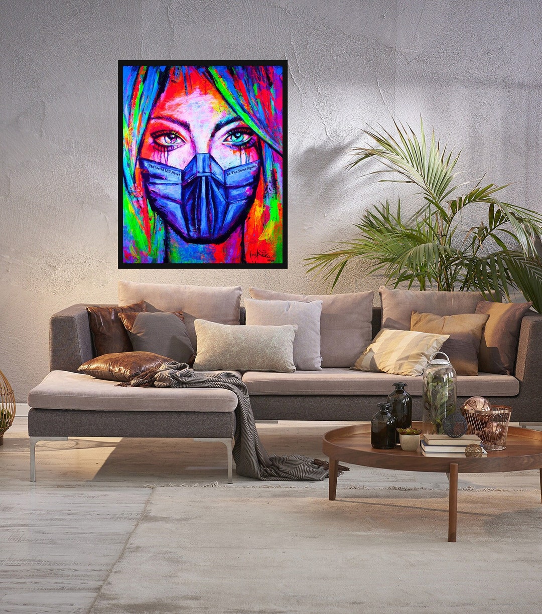 Woman Art Portrait Painting Print Modern Wall Art Poster. Abstract ...