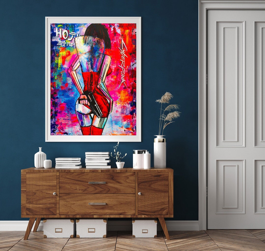 Cyberpunk 2077 Fine Art Print Cyberpunk Mask Portrait Fine Art Modern ...