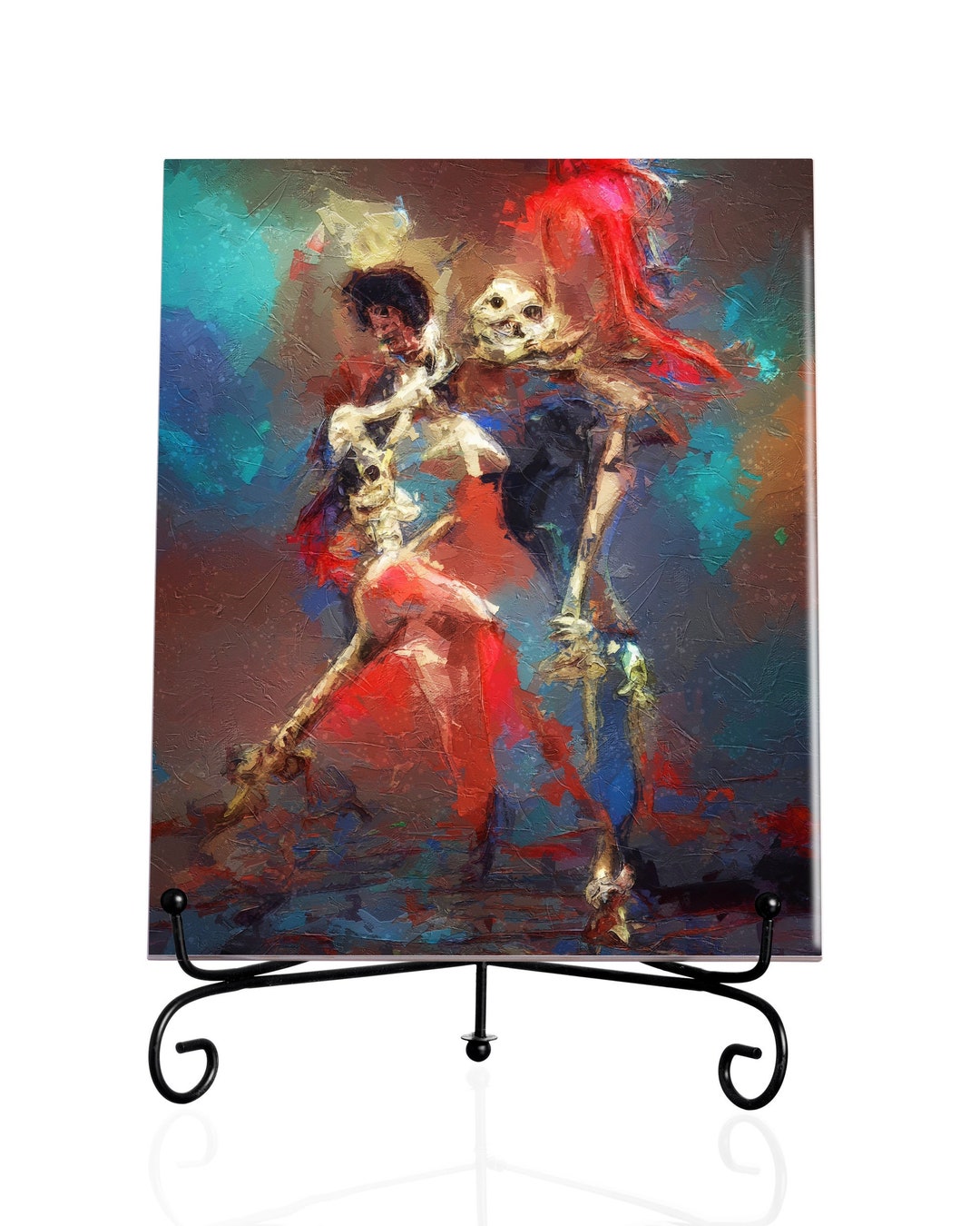 Dancing Skeleton Halloween Decorations for Home Gothic Art Gift for ...