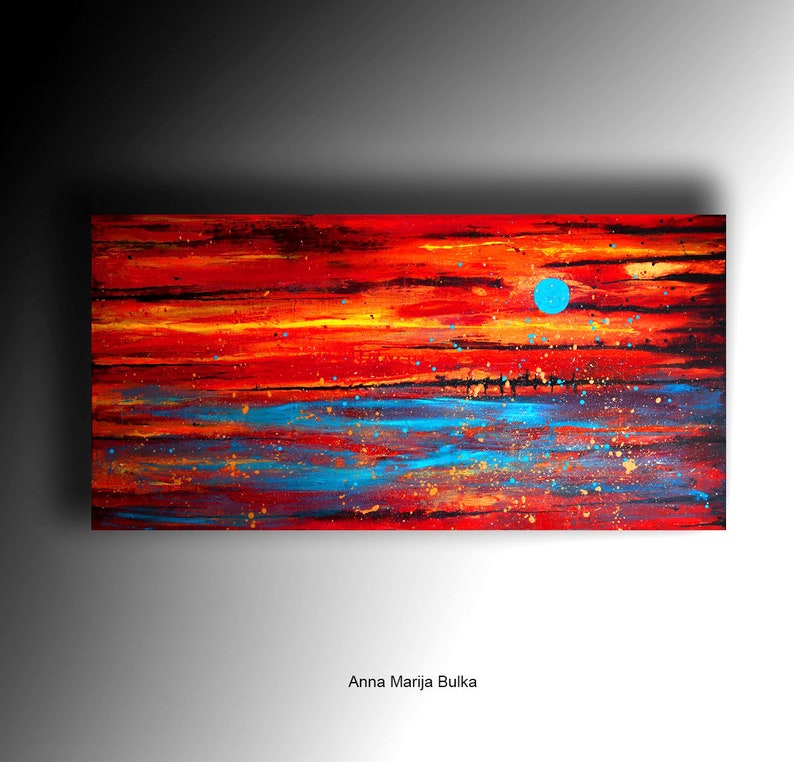 Colourful Wall Art Large Wall Art Red Abstract Paintings on - Etsy UK