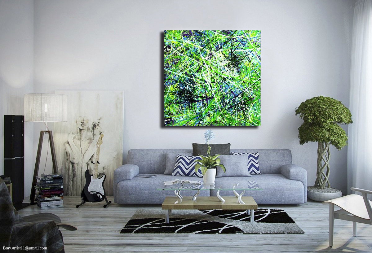 UV Painting Colourful Wall Art Abstract Painting on Canvas - Etsy UK