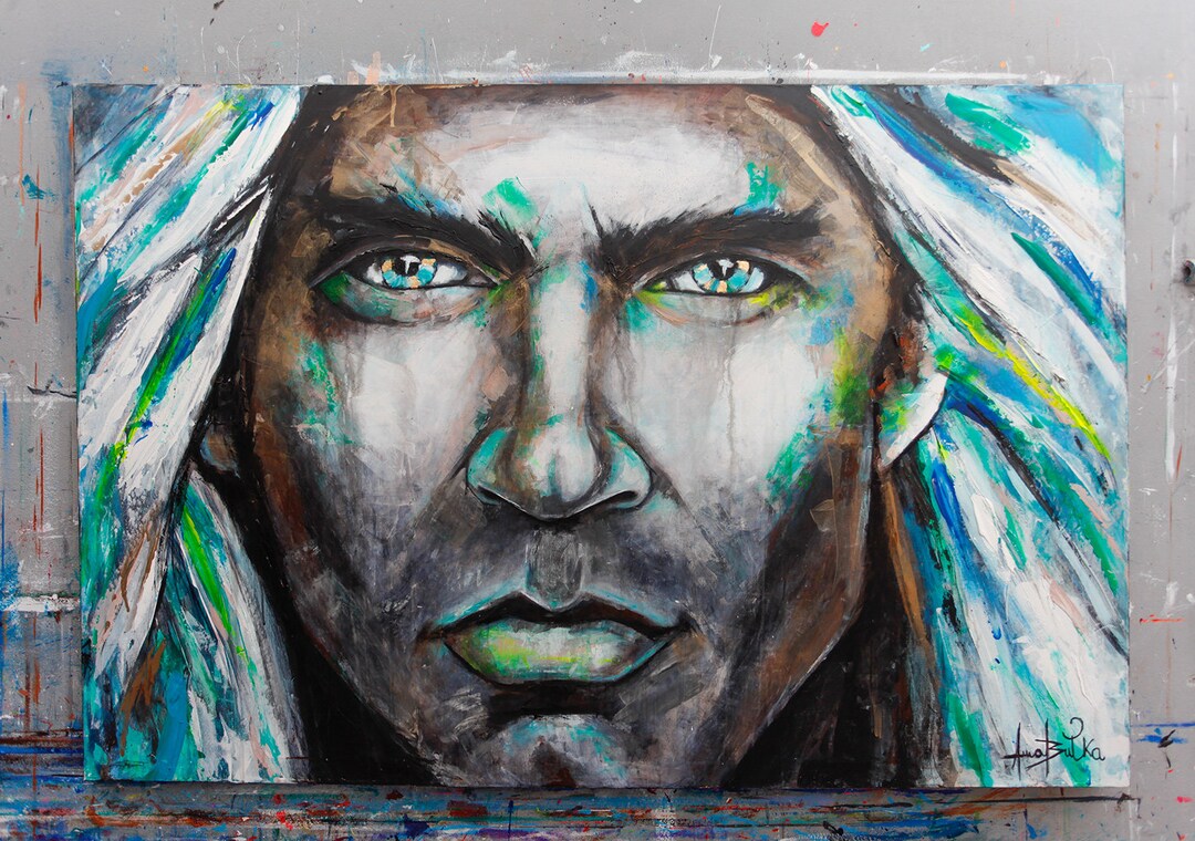 Famous Men Portrait Painting, Modern Portrait Painting on Canvas ...
