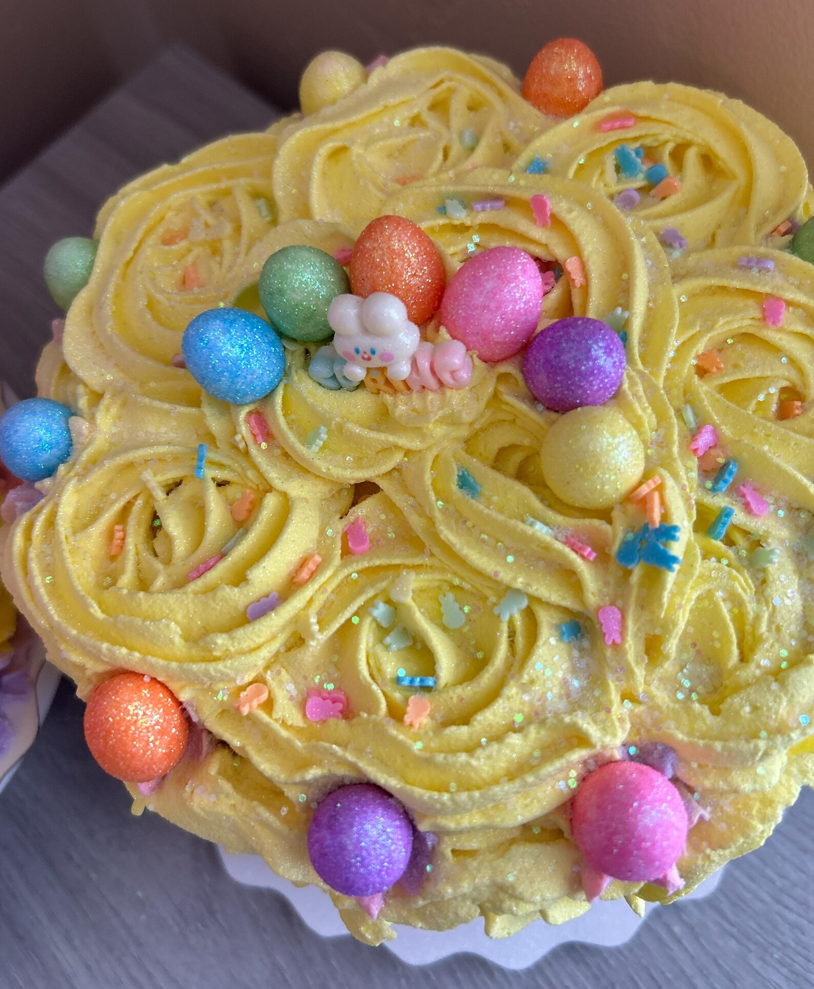 One Fake 5" Easter Spring Cake With Bunny-whimsical Easter Rosette Cake – Faux Display - Etsy