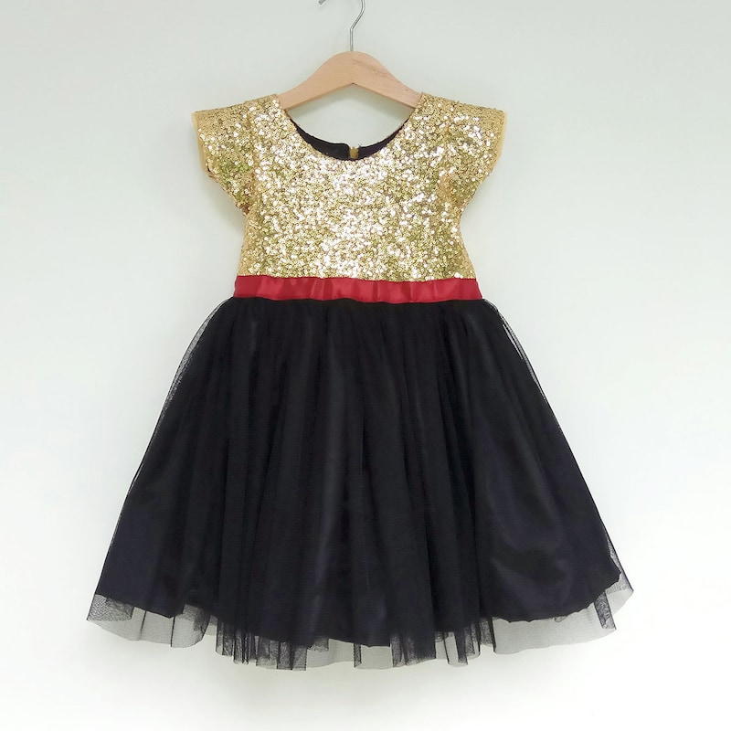 Gold Flower Girl Dress - Etsy