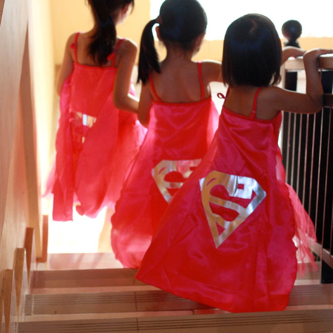 Supergirl Costume Pink Superhero Costume With Cape Superhero - Etsy