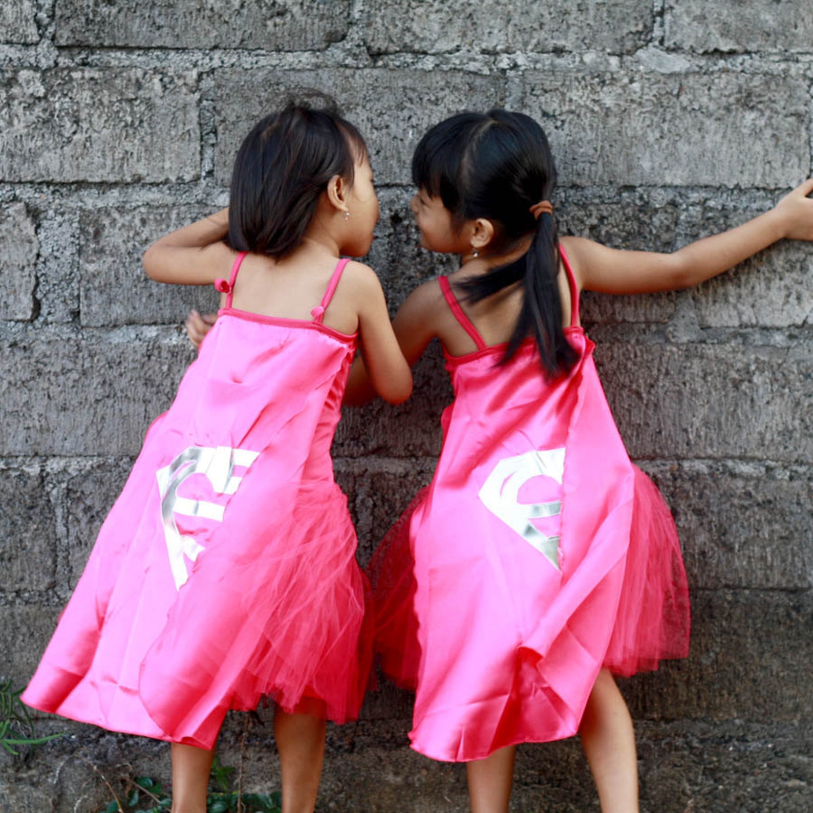 Supergirl Costume Pink Superhero Costume With Cape Superhero - Etsy