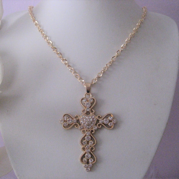 Rhinestone Cross - Etsy