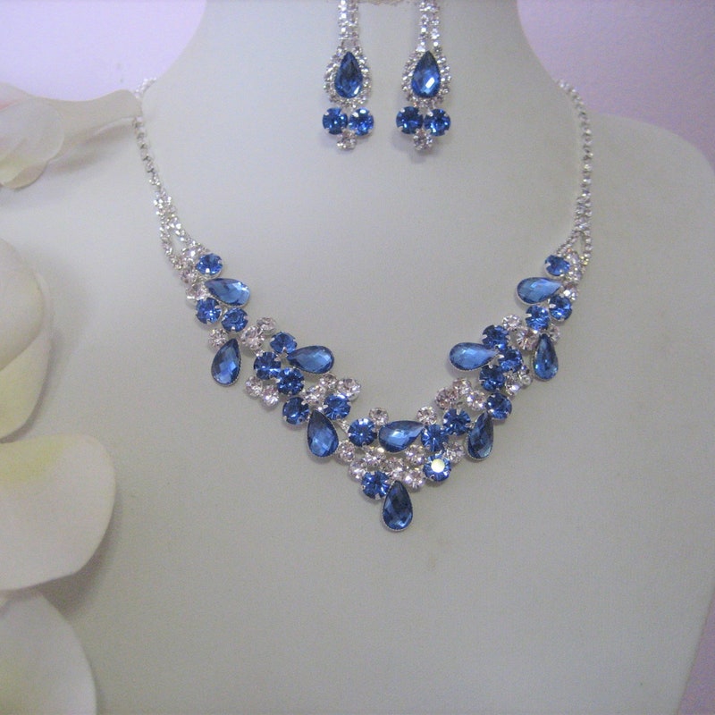 Blue Bridal Jewelry - Etsy