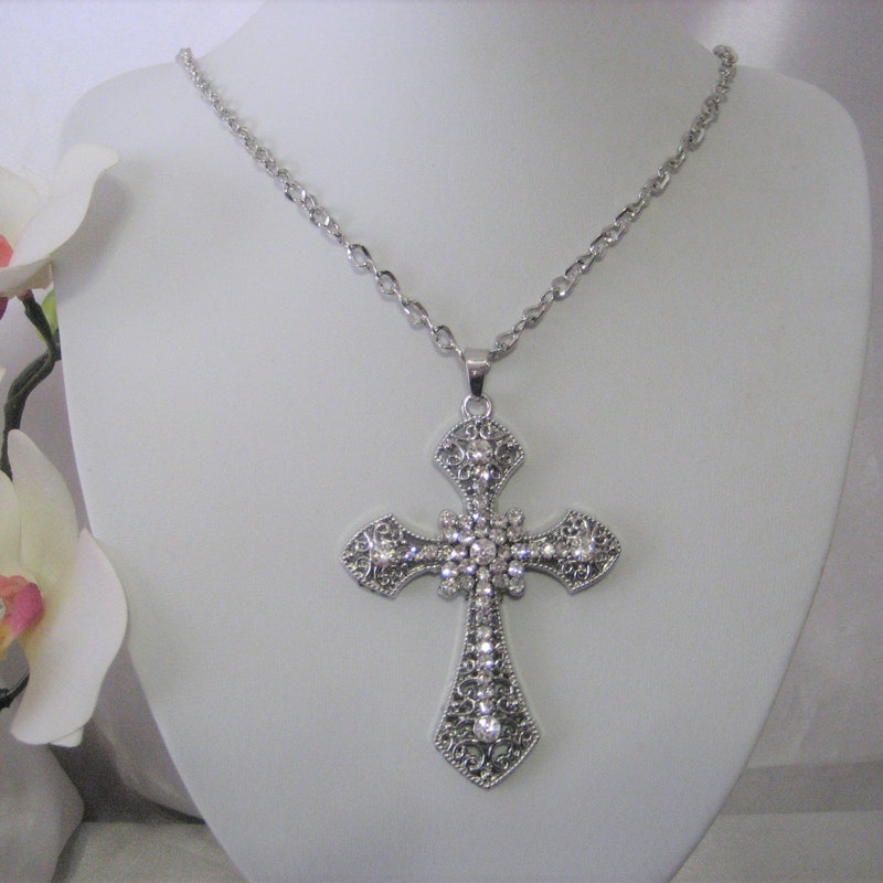 Chunky Cross Necklace - Etsy