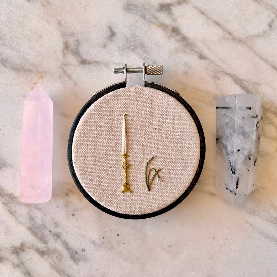 Imbolc Original Hand Embroidery Pagan Holiday Embroidery Art Sabbat - Etsy