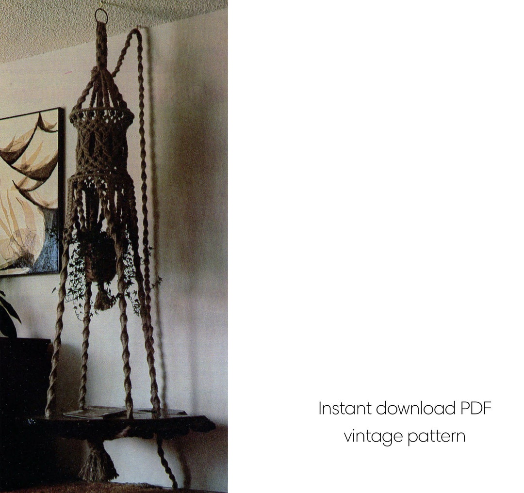 Large Macrame Hanging Table / Pot / Planter PATTERN - PDF and Knot ...