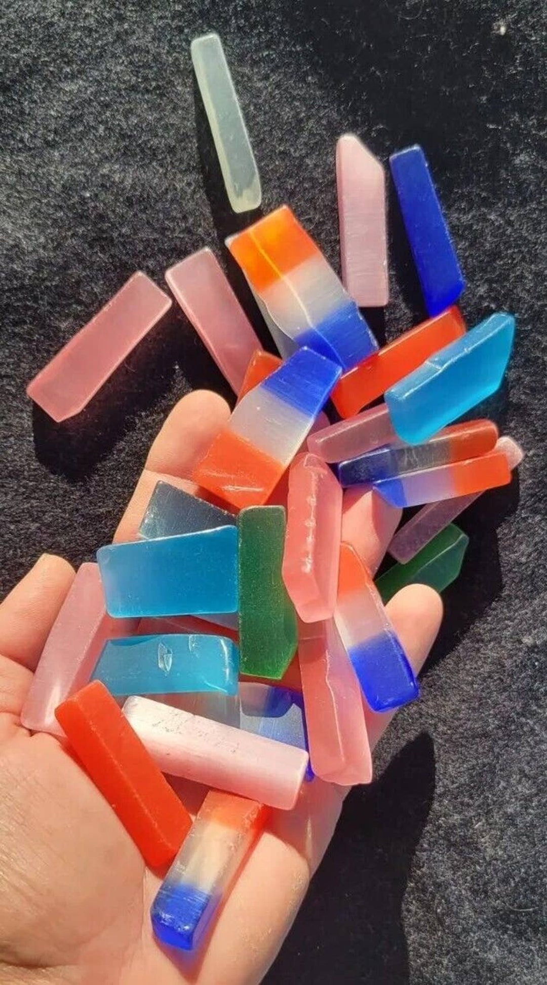 Fiber Optic Glass Polished Slabs Cabochon Flint Knapping Pendant 290 ...